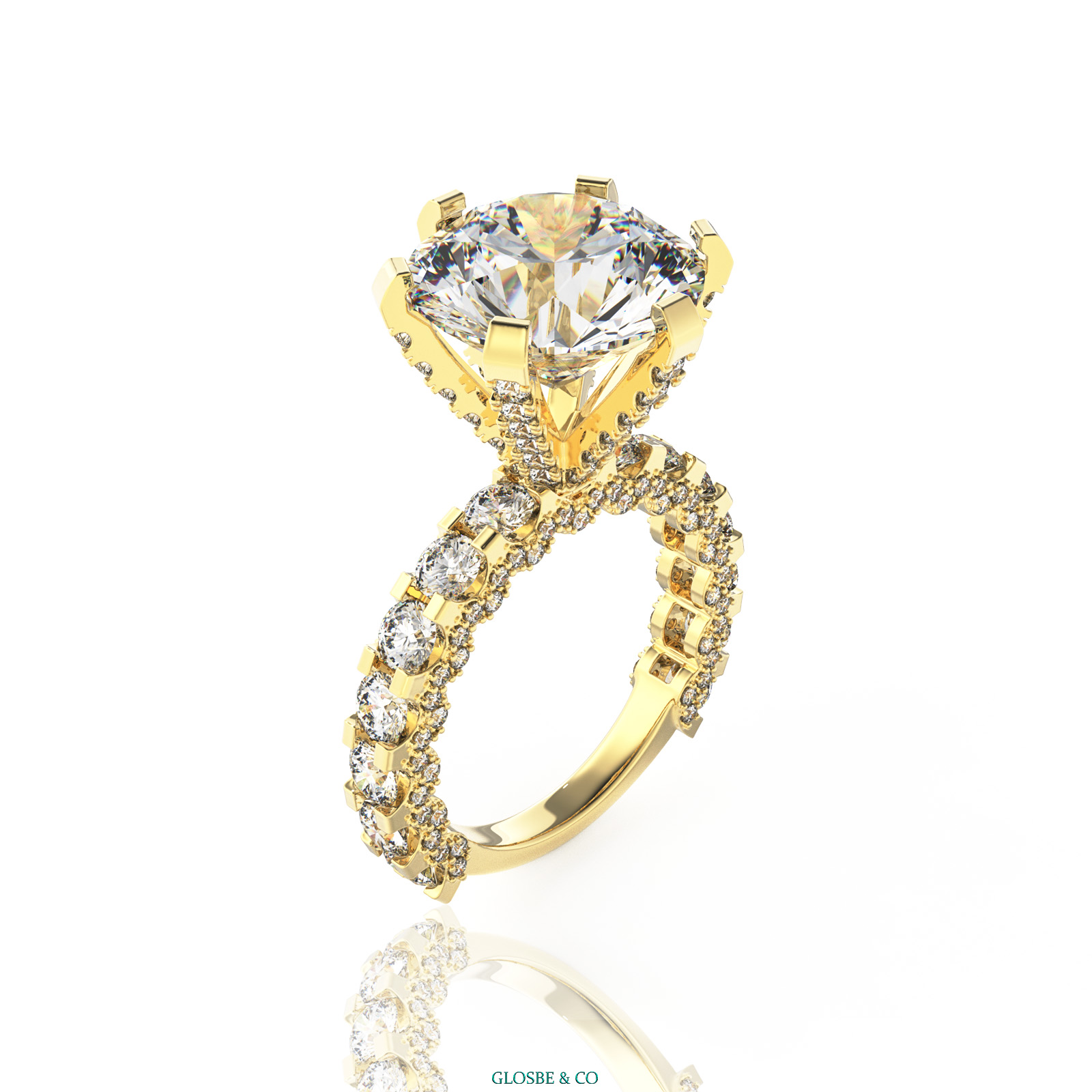 Nhẫn Kim Cương Moissanite 10Ly-KIỂM ĐỊNH GRA