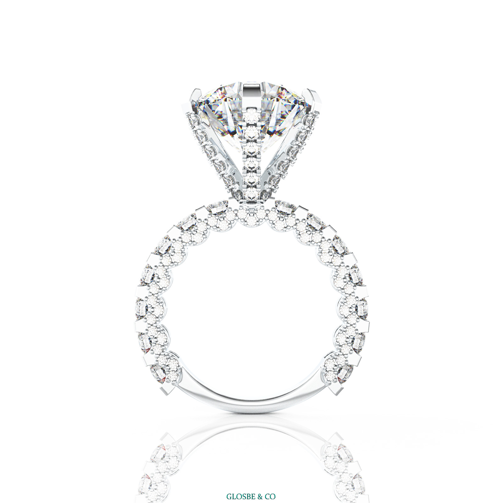Nhẫn Kim Cương Moissanite 10Ly-KIỂM ĐỊNH GRA