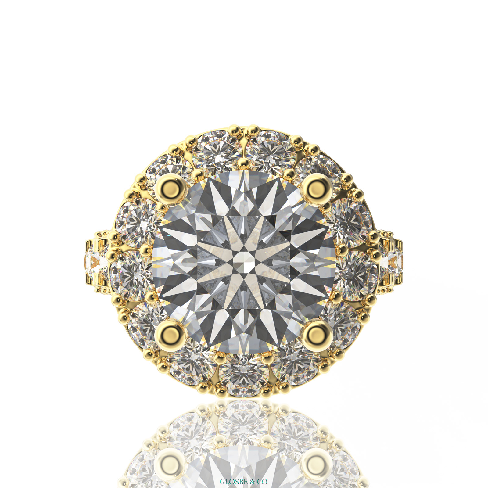 Nhẫn Vàng Kim Cương Moissanite 10Ly - KIỂM ĐỊNH GRA