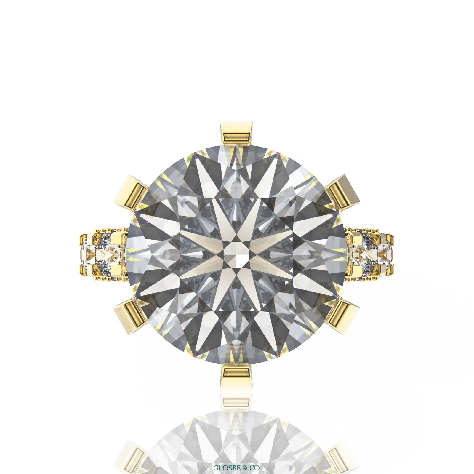 Nhẫn Bạc Nữ Đai Emeral Luxury VIP Kim Cương Moissanite 12mm - KIỂM ĐỊNH GRA